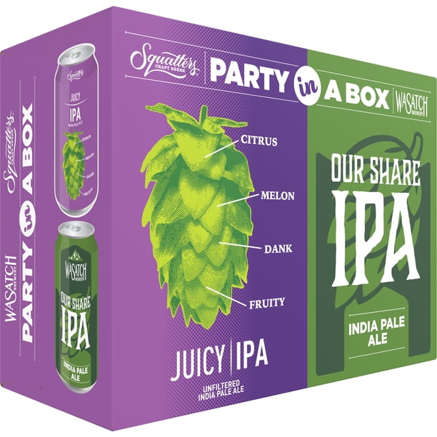 Wasatch Brewery, Party In A Box, Craft Variety, 12 fl oz, 12 Pack Cans ...
