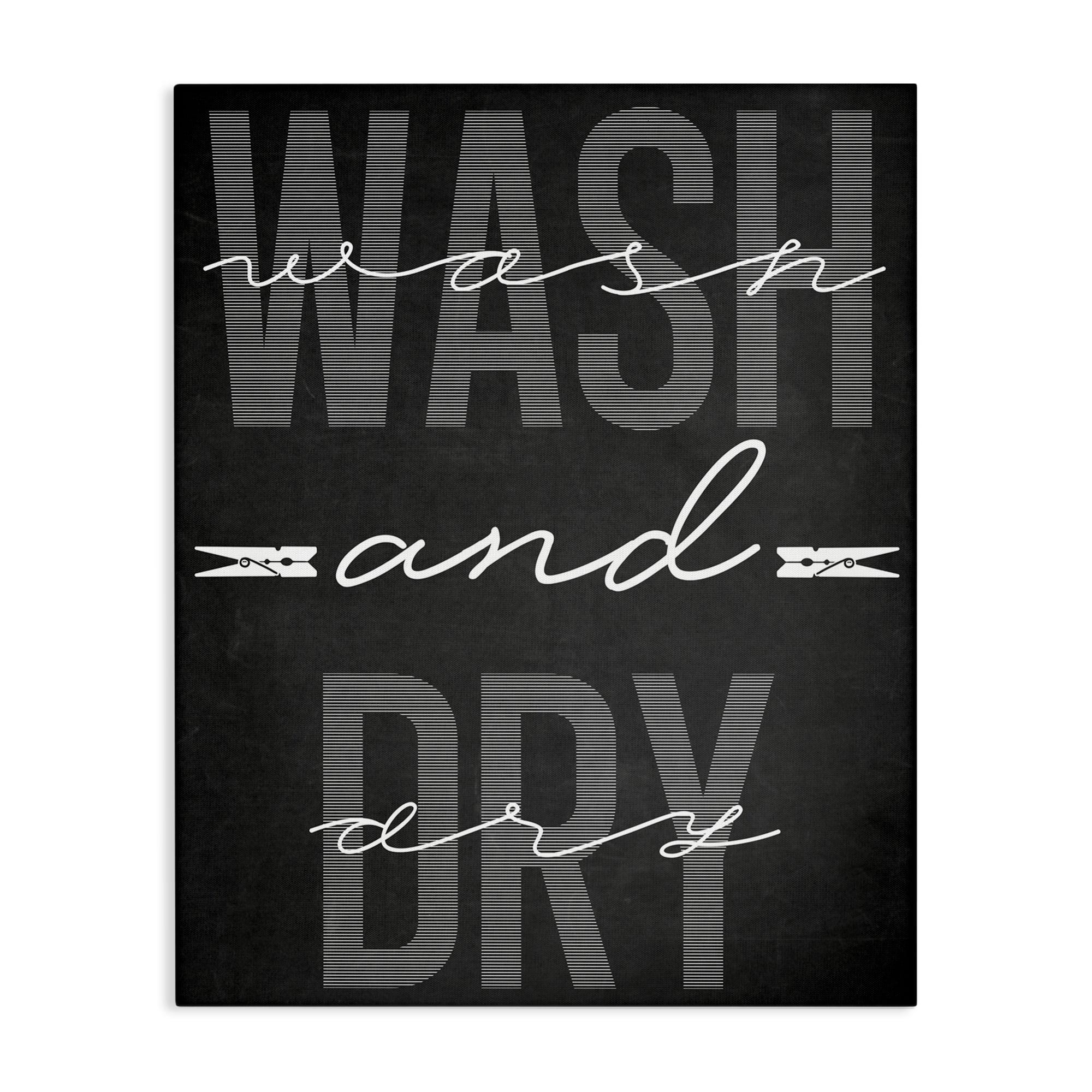 Wash And Dry Black Minimal Canvas Wall Art, design by Marcus Prime ...