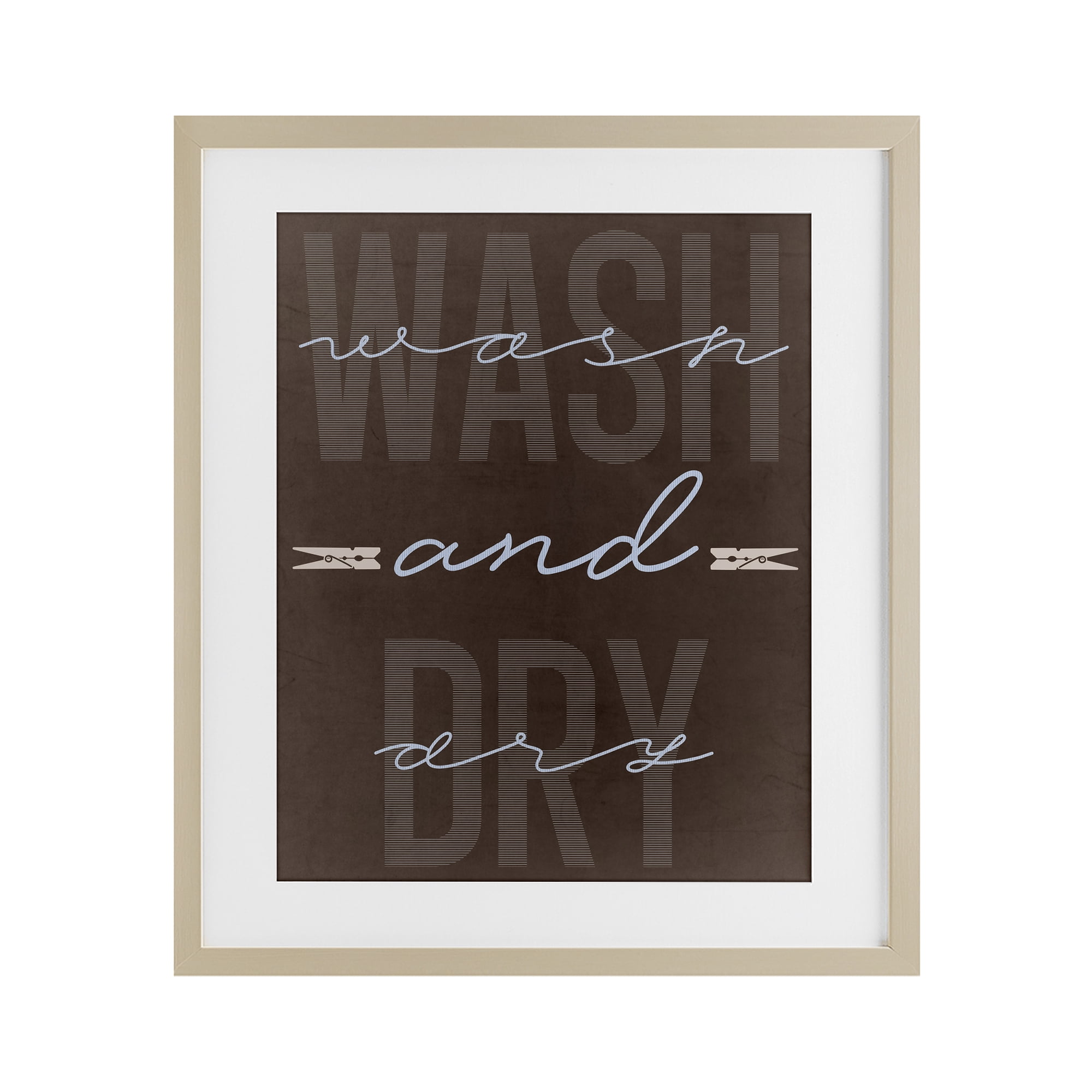 Wash And Dry Brown Birch Framed Print Under Glass, design by Marcus ...