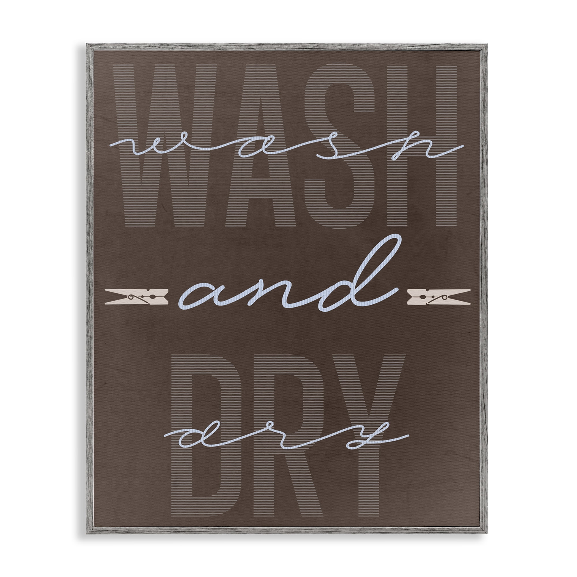 Wash And Dry Brown Gray Framed Giclee Art, design by Marcus Prime ...