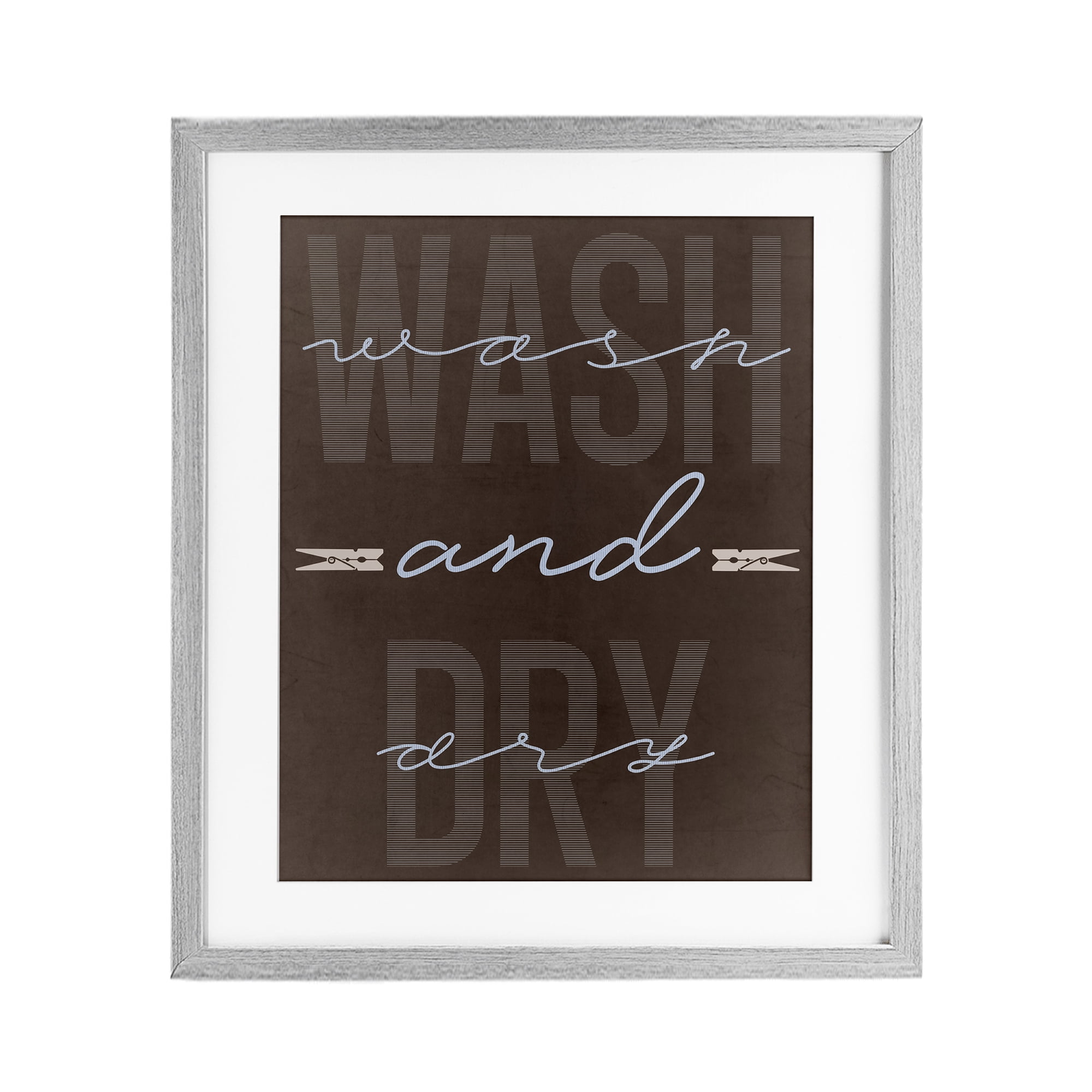 Wash And Dry Brown Gray Framed Print Under Glass, design by Marcus ...