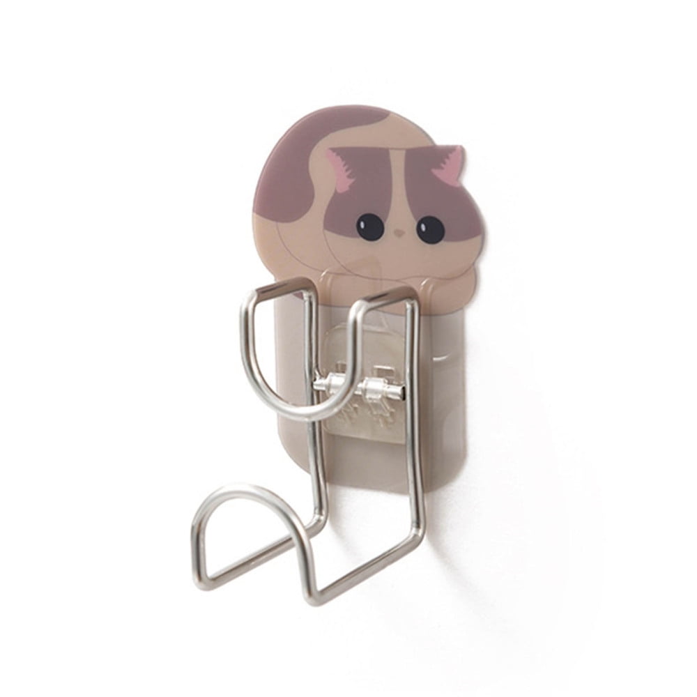 Wash Basin Hook Multifunctional Adhesive Hooks Cute Cartoon Cat Punch ...