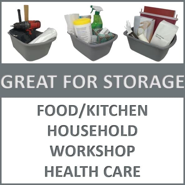 Wash Basins – Rectangular Plastic Hospital Bedside Soaking Tub [1 Pack ...