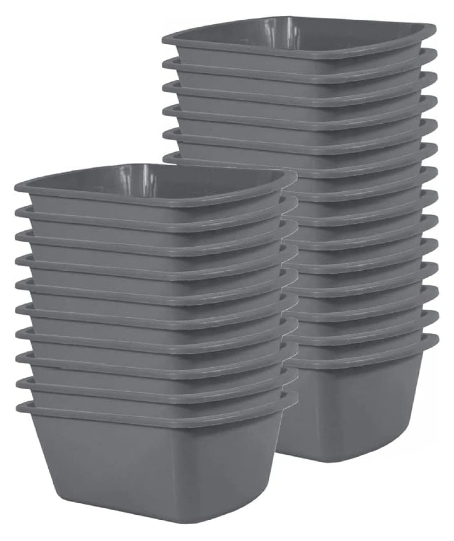 Wash Basins – Rectangular Plastic Hospital Bedside Soaking Tub [25 Pack ...