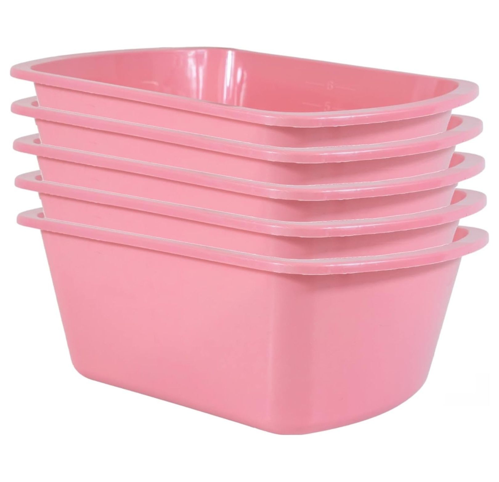 Wash Basins – Rectangular Plastic Hospital Bedside Soaking Tub [5 Pack ...