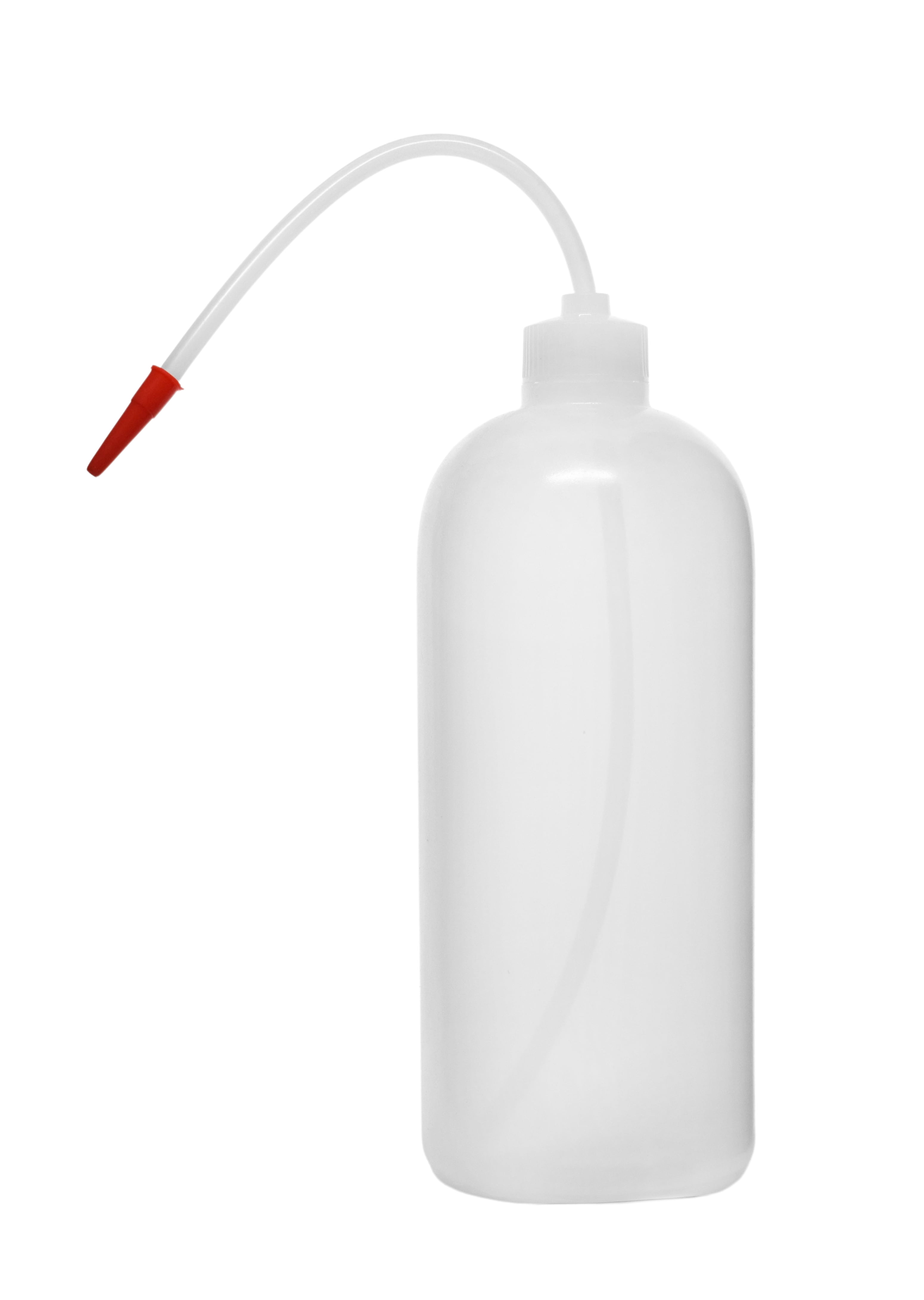 Wash Bottle, 1000ml - Polyethylene - Translucent, Unbreakable - Screw ...