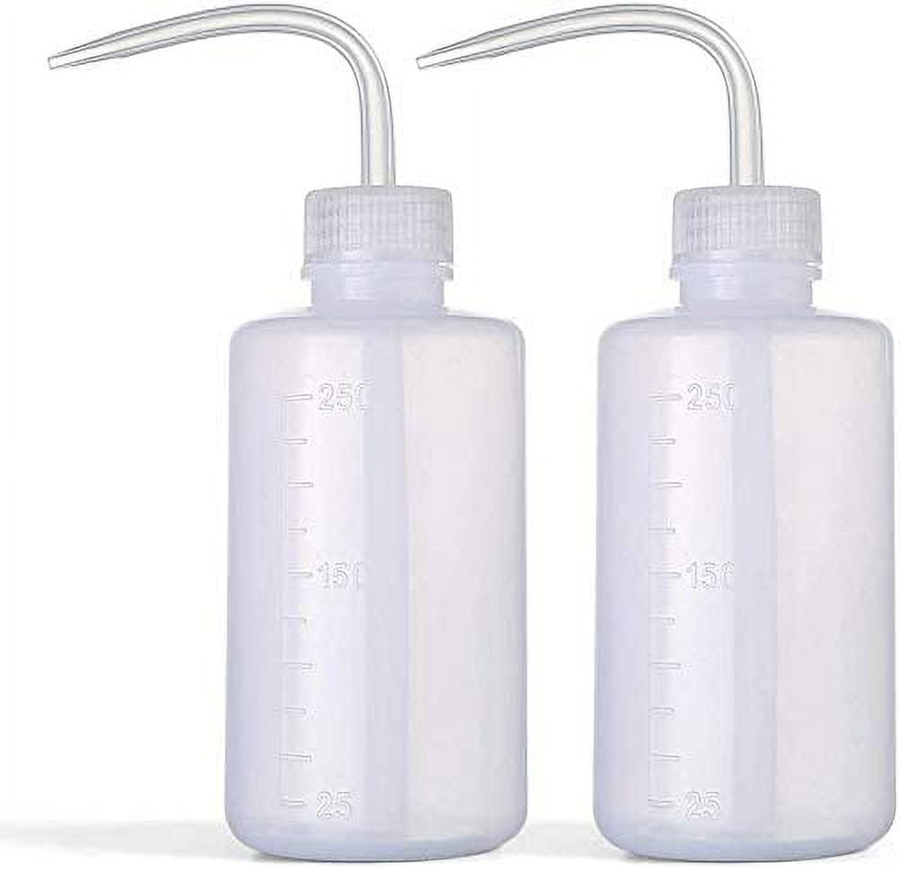 Wash Bottle 2pcs 250ml/8oz Safety Bottles Watering Tools, Economy Plastic Squeeze with Narrow ...
