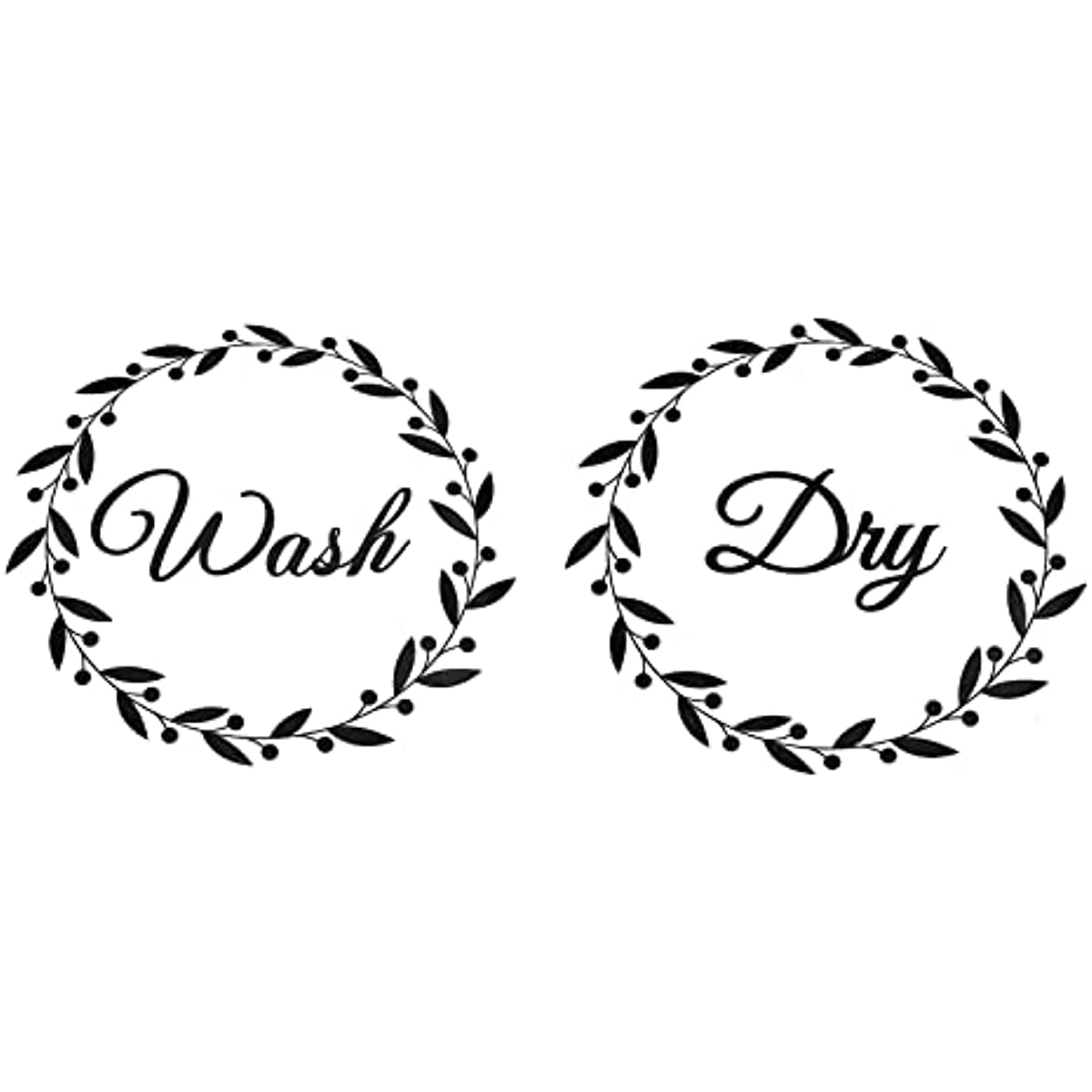 Wash Dry Decals Wall Stickers Laundry Room Decor Vinyl Wall Stickers ...