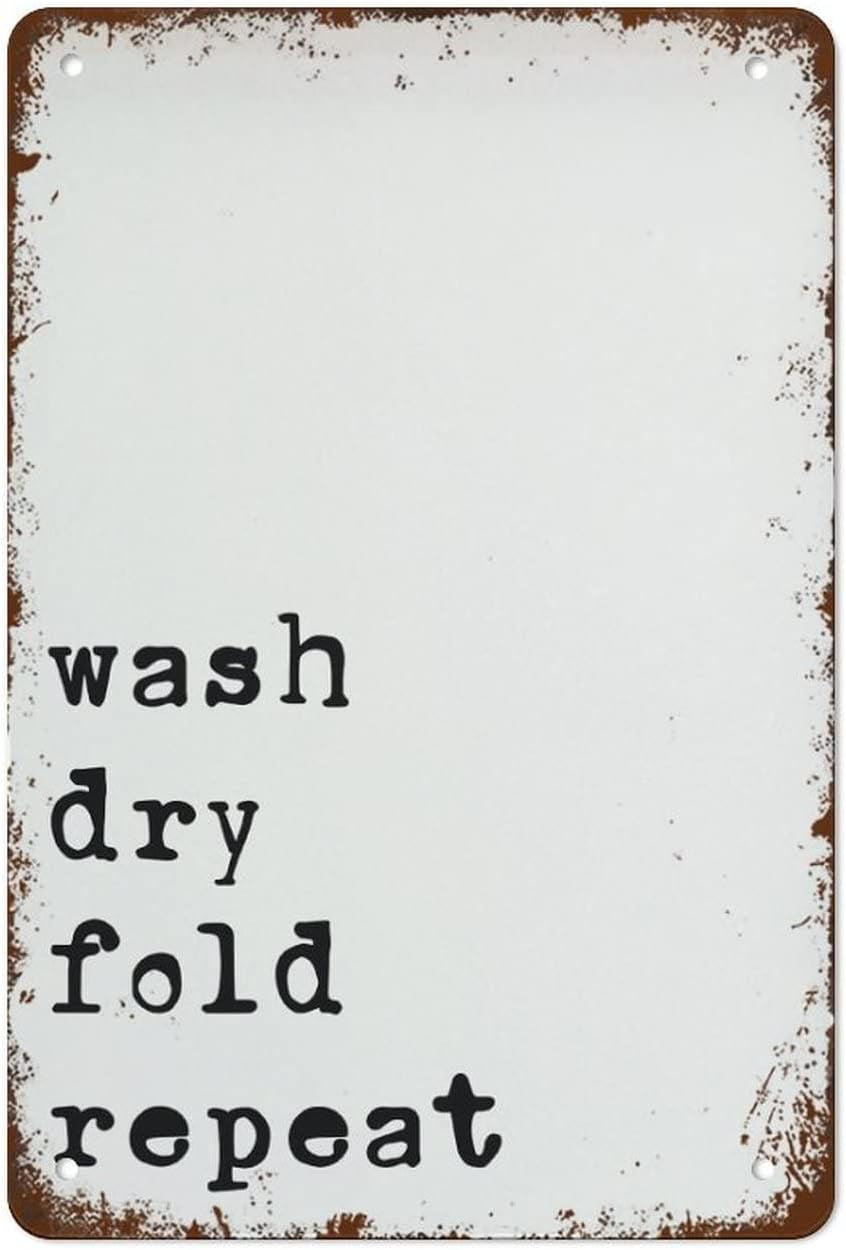 Wash Dry Fold Repeat Print Laundry Print Decor Cleaning Print Washing ...
