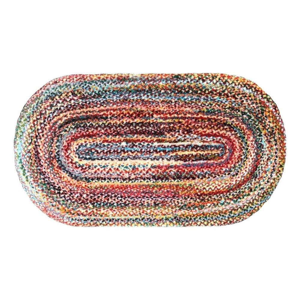 Wash+Dry Lancaster Colorful Oval Small Floor Mat in Multi-Color ...