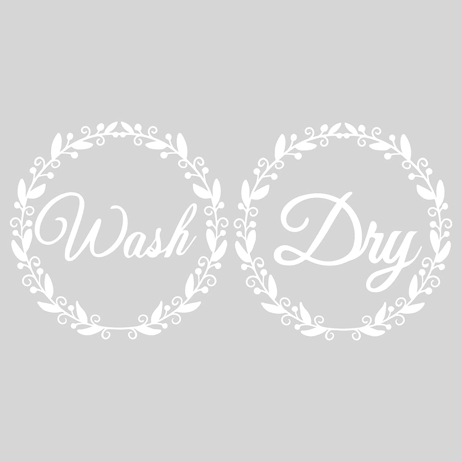 Wash & Dry Quotes Wall Stickers Vinyl Wall Decor Stickers DIY Saying ...