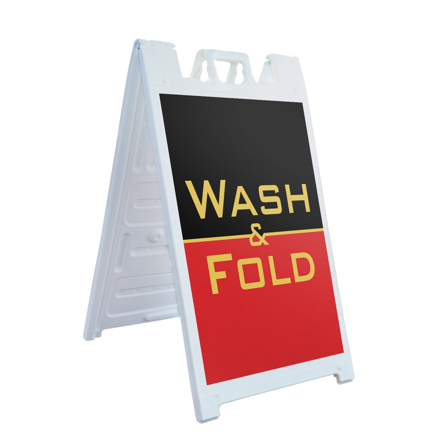 Wash and Fold 24" x 36" Double Sided A-Frame Sidewalk Sign Includes 2 ...
