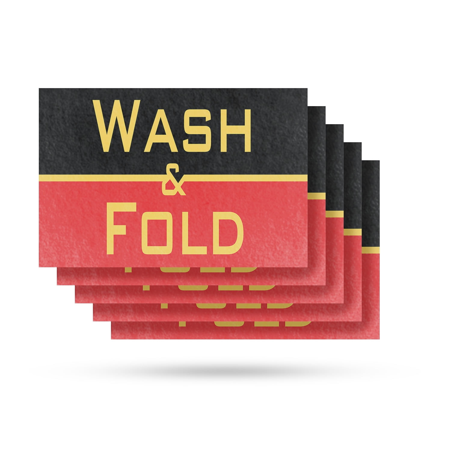 Wash and Fold Vinyl Decal 5 Pack of 12 Inch x 16 Inch Weatherproof ...