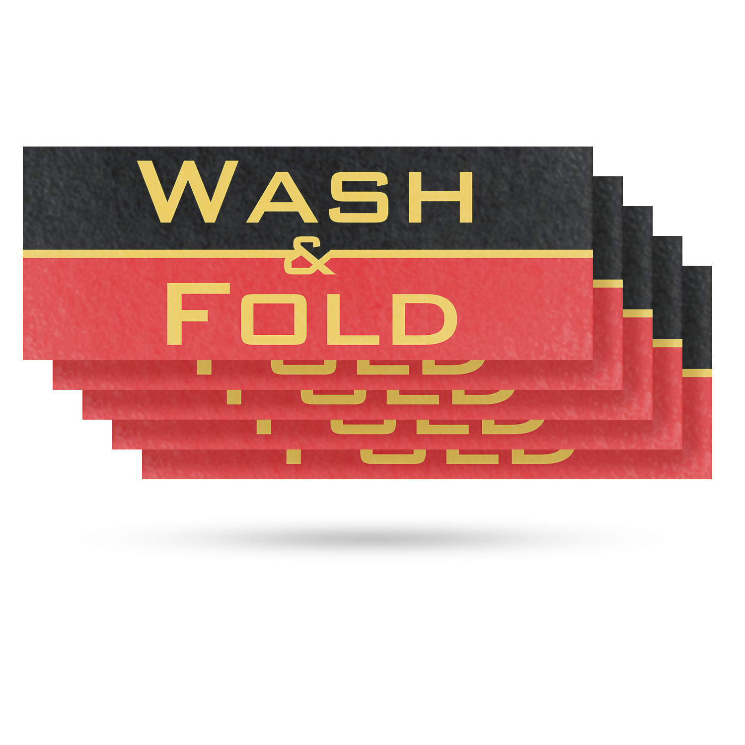 Wash and Fold Vinyl Decal 5 Pack of 24 Inch x 9 Inch Weatherproof Heavy ...