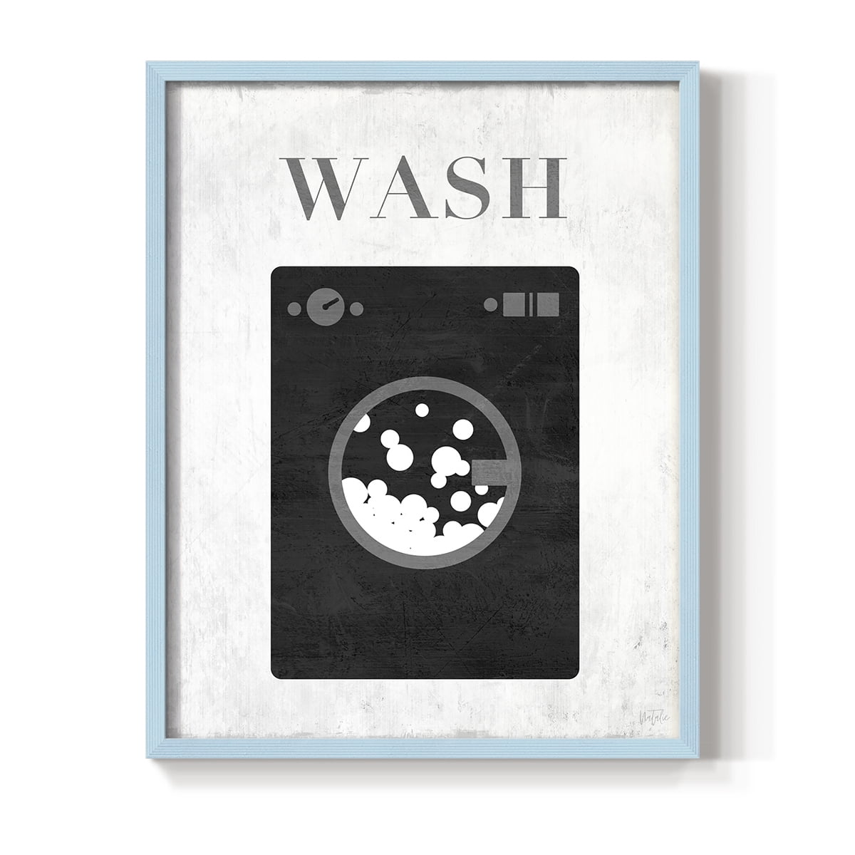 Wash Framed Print in Blue Solid Wood 8 x 10 Framed Print - Walmart.com