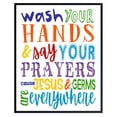 Wash Your Hands and Say Your Prayers Sign - Christian Wall Art ...