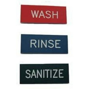 Wash Rinse Sanitize Signs