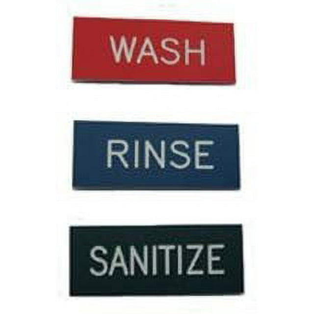 Wash, Rinse & Sanitize Signs 3Pk for 3 Compartment Sink - Walmart.com