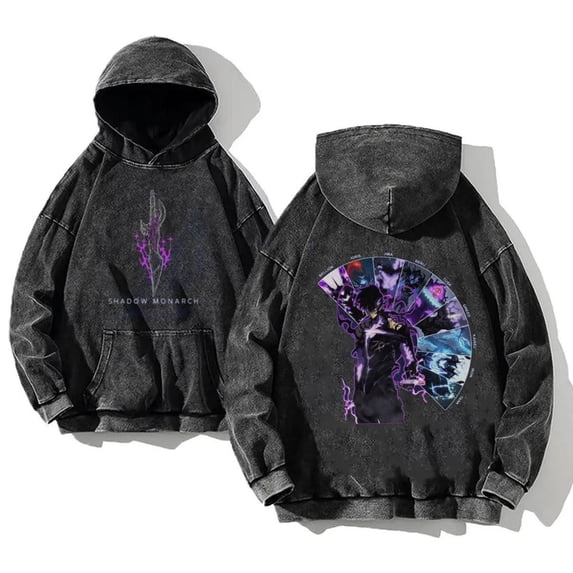 Wash Solo Leveling Sung Jinwoo Shadow Army, Hoodie Solo Leveling Anime ...