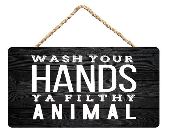 Wash Your Bathroom Ya Filthy Animal Wooden Signs Wall Plaque Hanging ...