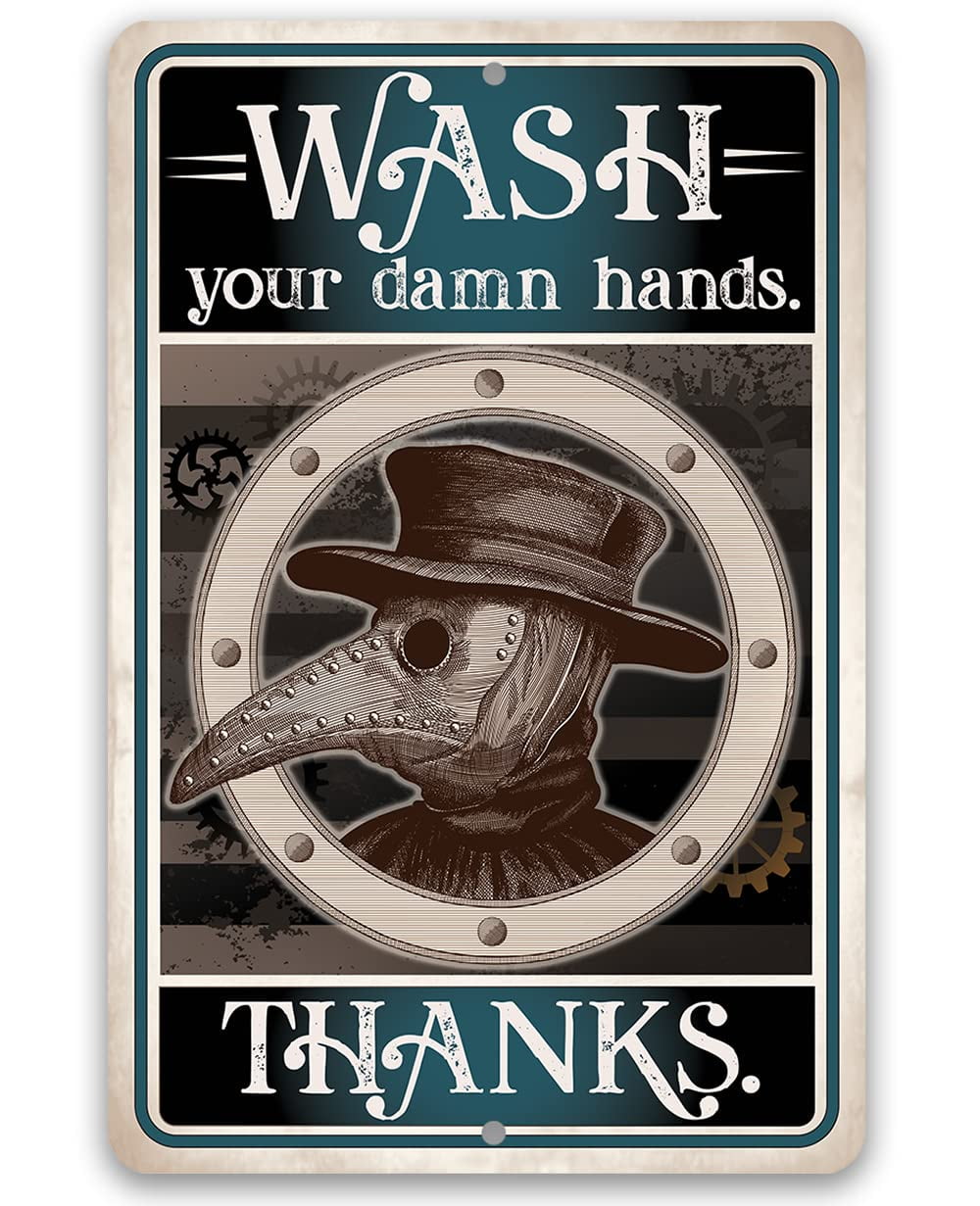 Wash Your Damn Hands, Thanks - Durable Weatherproof Metal Sign - Use ...