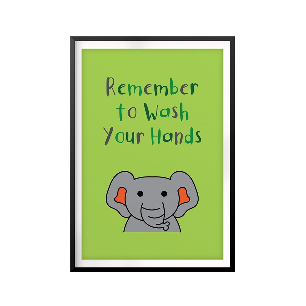 Wash Your Hands Cute 8 x 10 UNFRAMED Print Kids Bathroom Wall Art ...