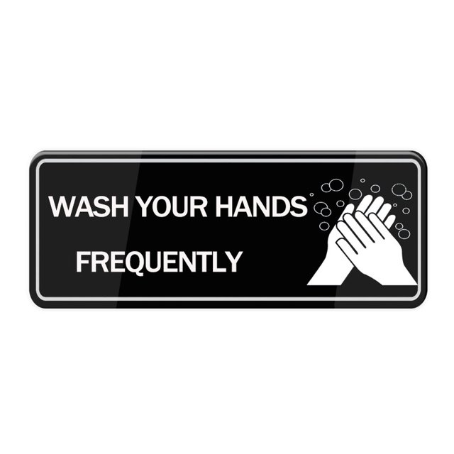 Wash Your Hands Frequently Sign,Acrylic Sign Safety Informative Sign ...