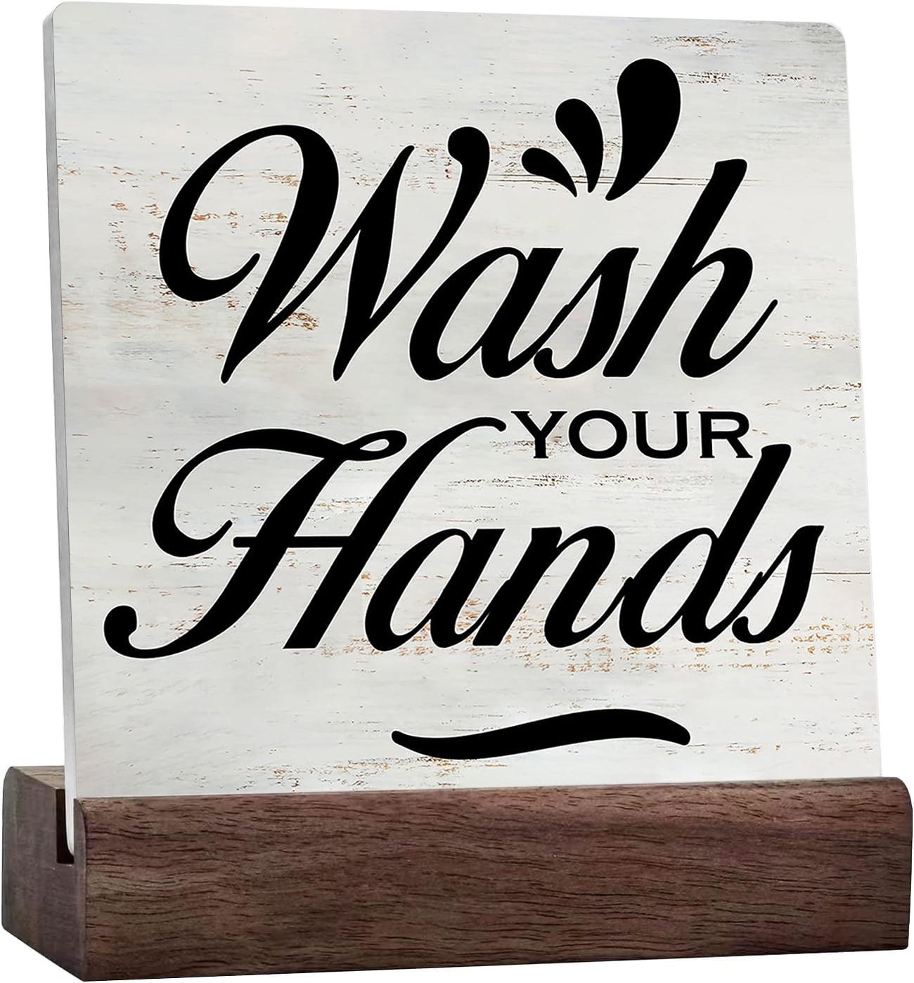Wash Your Hands Sign Rustic Ceramic Table Sign Farmhouse Bathroom ...
