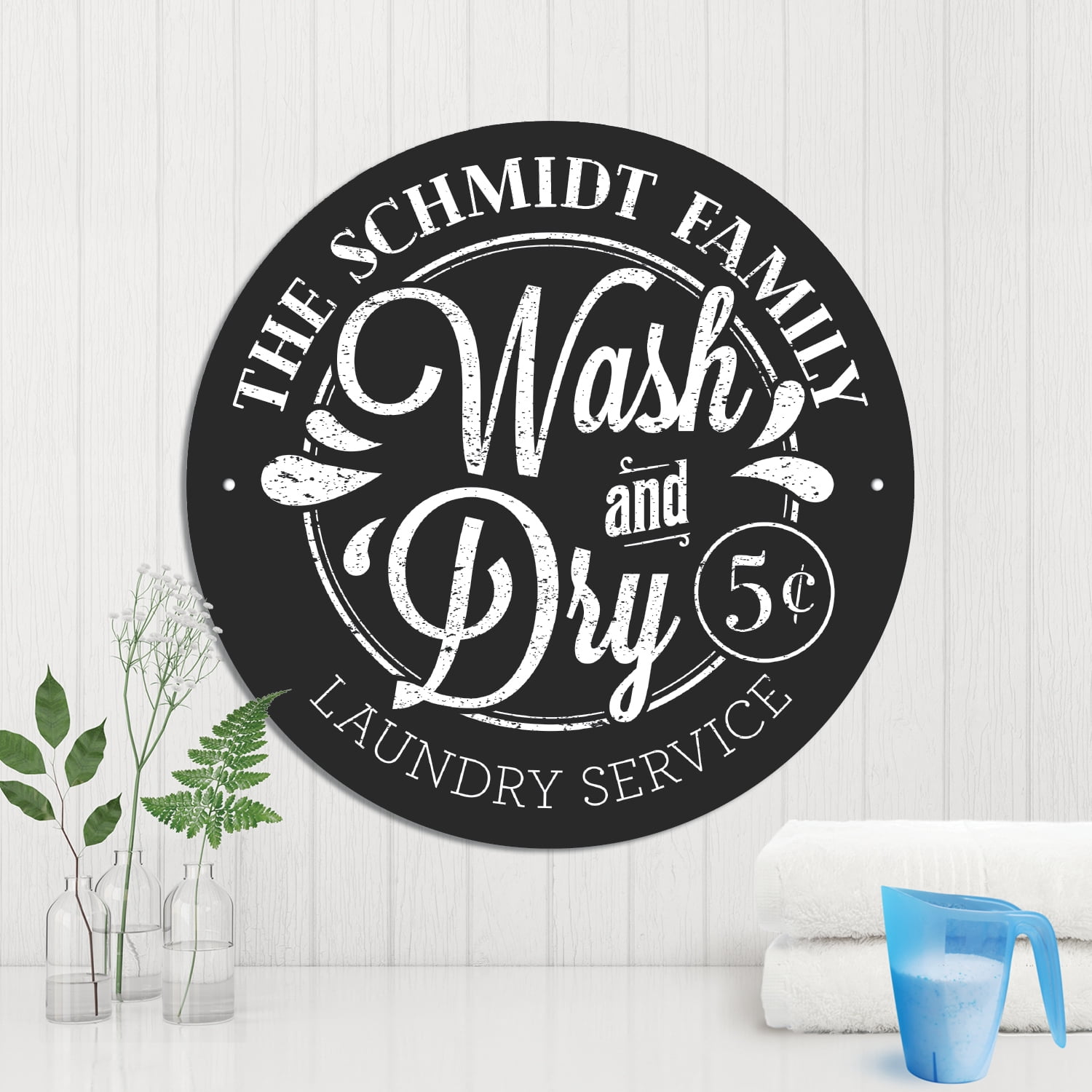 Wash and Dry Personalized Metal Sign - Walmart.com