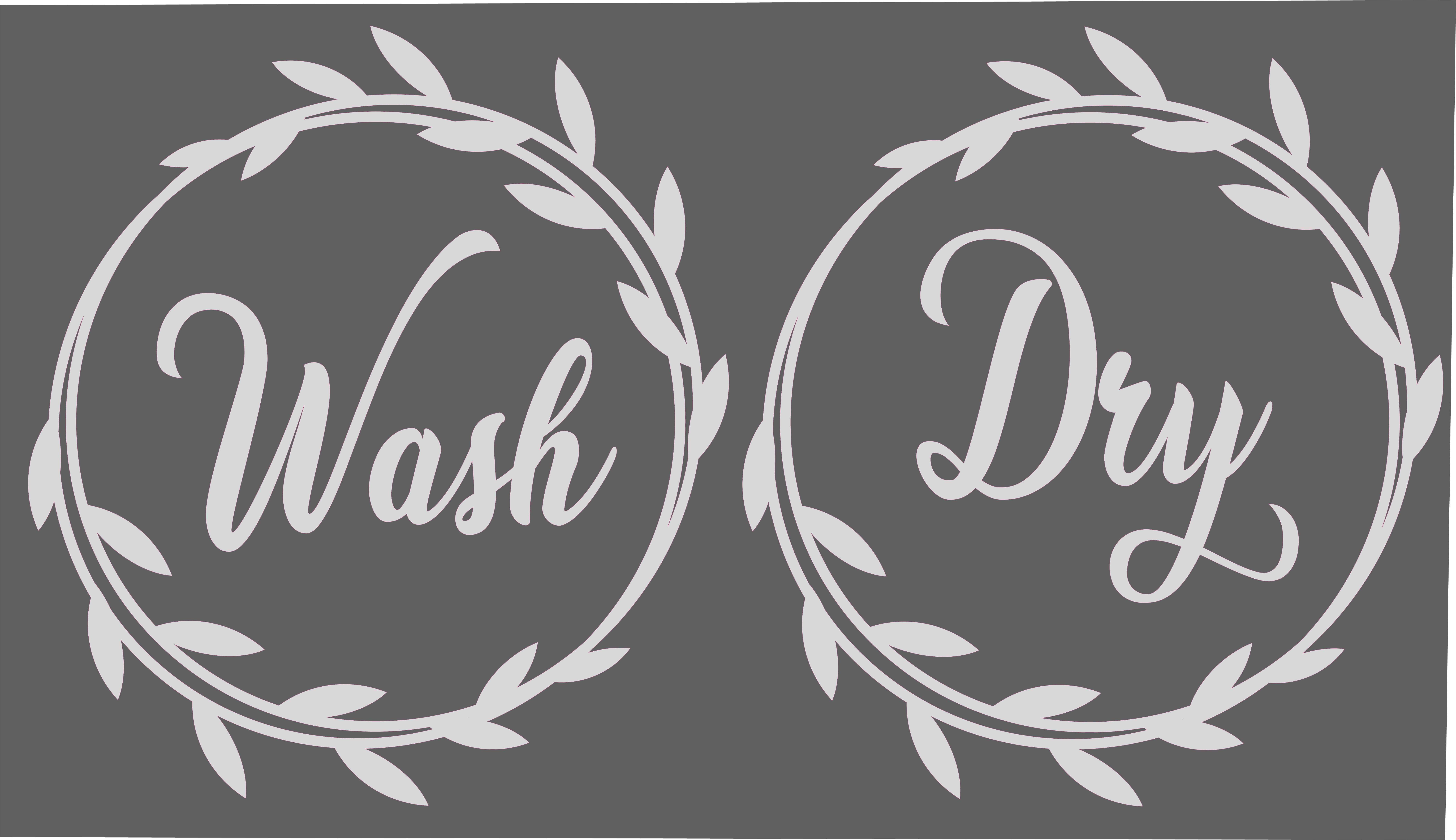 Wash and Dry Stickers for Laundry Machines Vinyl Decal - Washer and ...