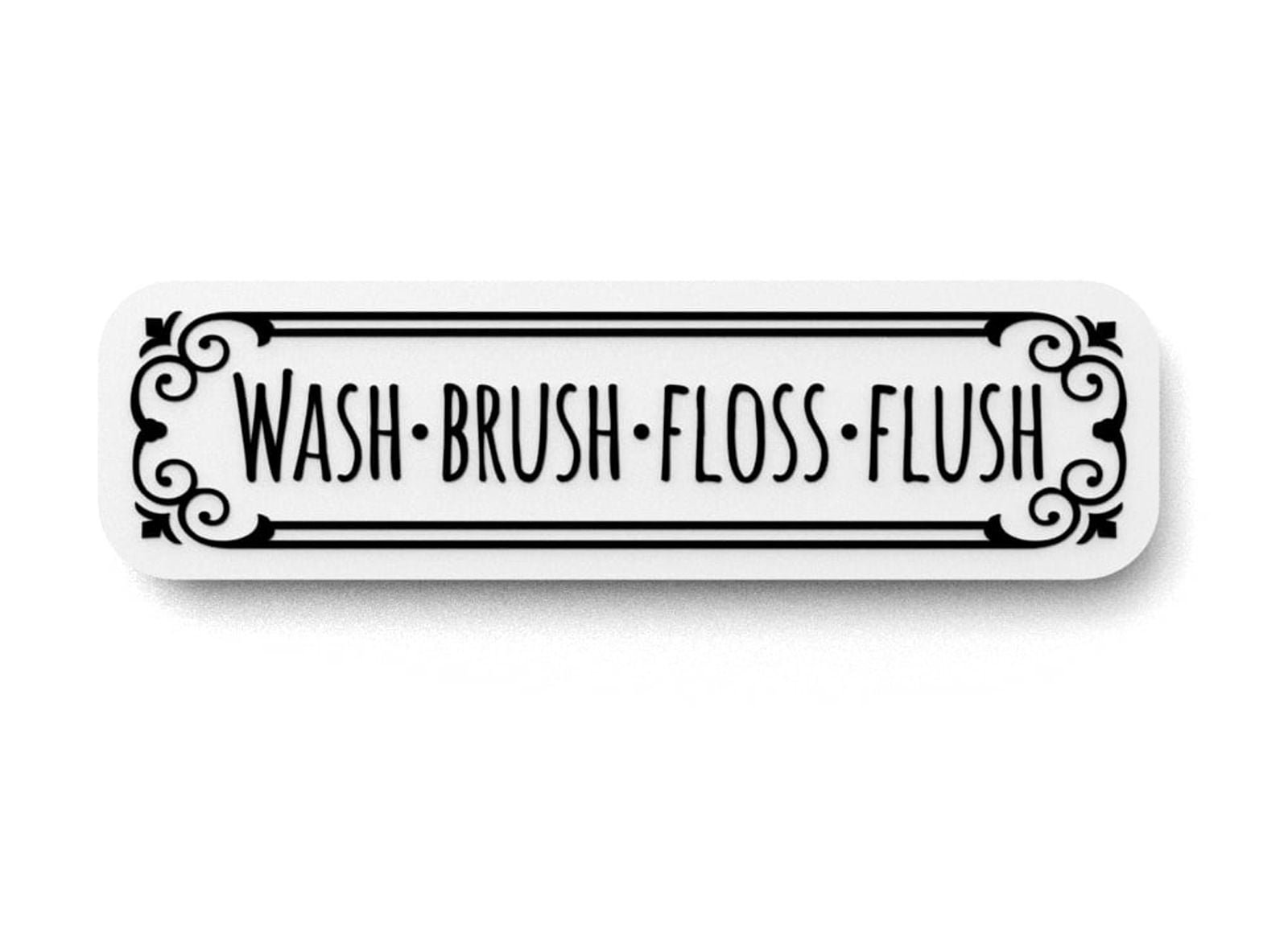 Wash and Flush Bathroom Sign – Funny Humor Wall Decor for Home and ...