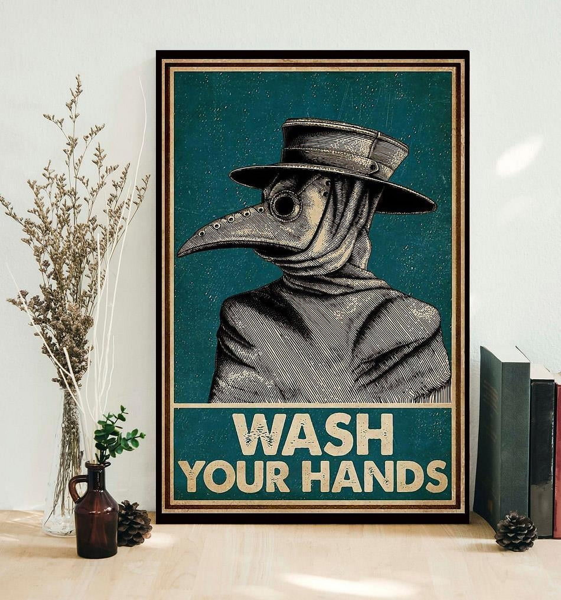 Wash your hands Plague doctor poster 16 x 24 Inch Poster - Walmart.com
