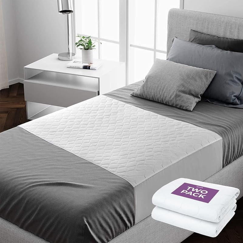 Washable Bed Pads 34"x54" Underpads with Extra Long Tucks and Heavy ...