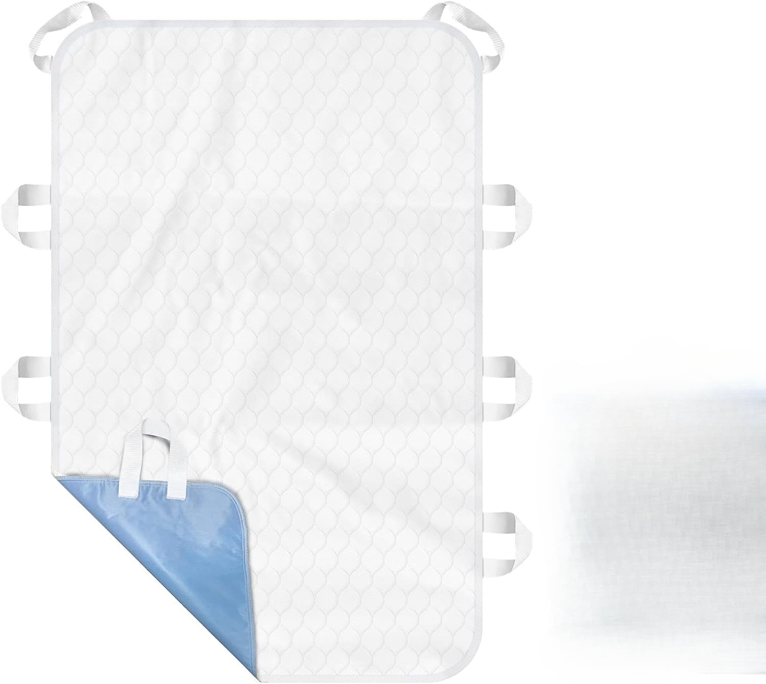 Washable Bed Pads with 8 Sturdy Handles 34”×52” Extra Large Reusable ...