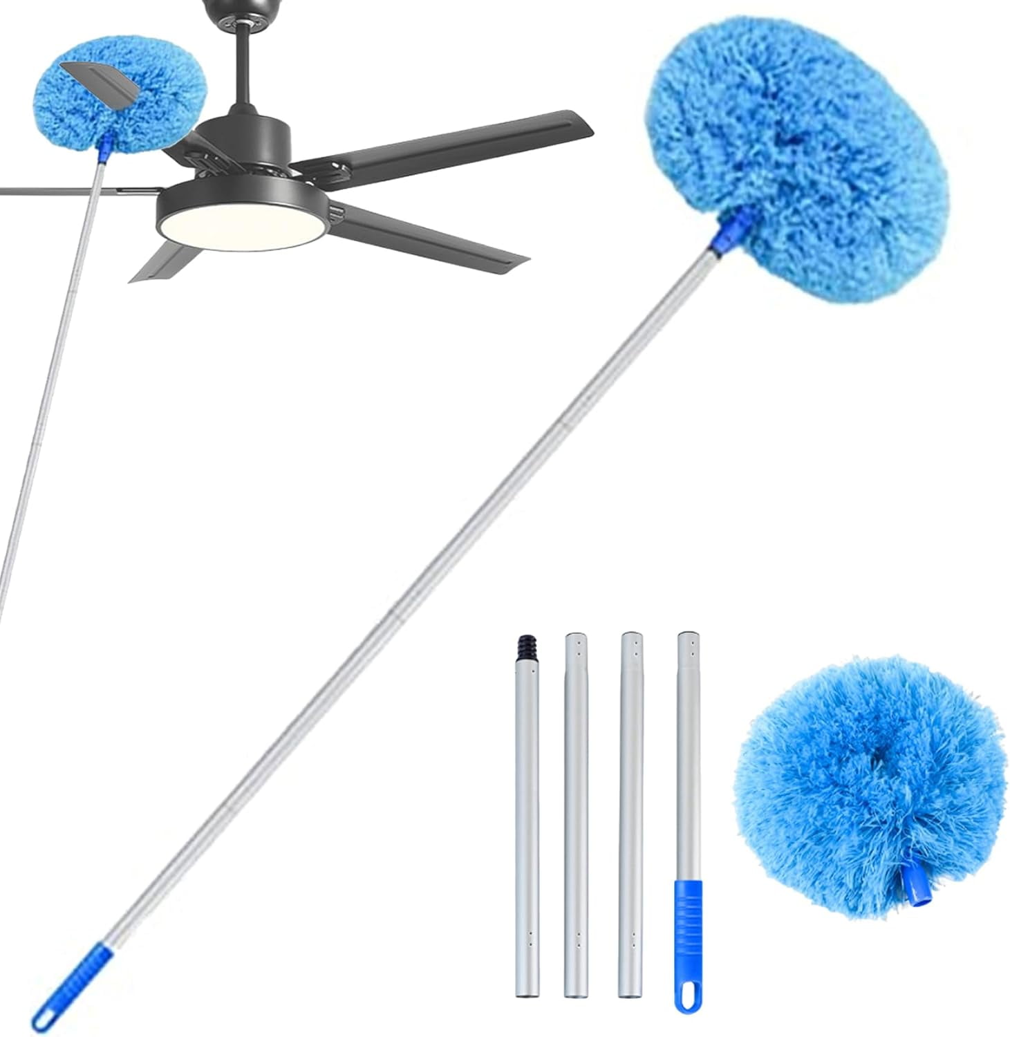 Walmart Washable Microfiber Duster, Telescoping Pole, for High Ceiling ...