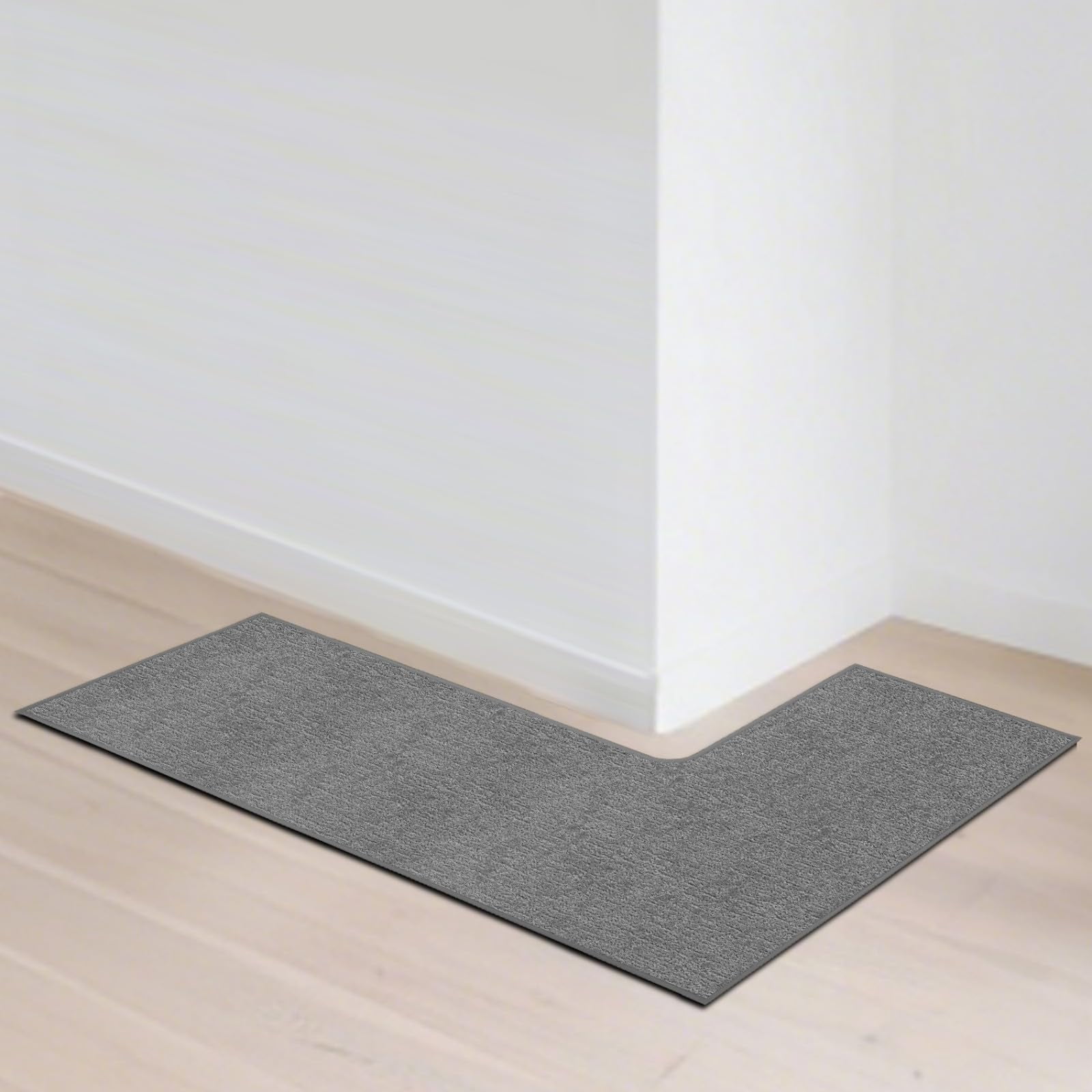 Washable Corner Kitchen Mat, L Shape Rug for Table, Super Absorption ...