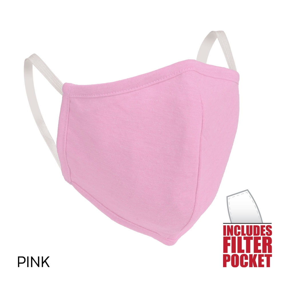 Washable Cotton Jersey Face Mask Solid Pastel Color-3 Pack - Walmart.com