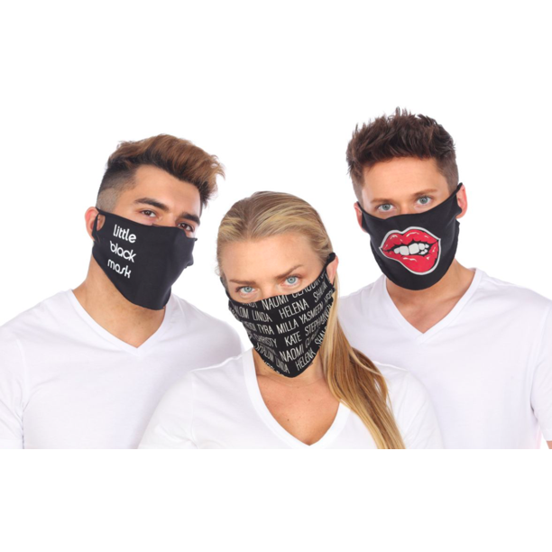Washable Disposable Glamour Face Masks, 2 Ply Adjustable Color Mask, 3 ...