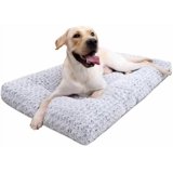Washable Dog Bed Deluxe Plush Dog Crate Beds Comfy Kennel Pad Anti-Slip ...