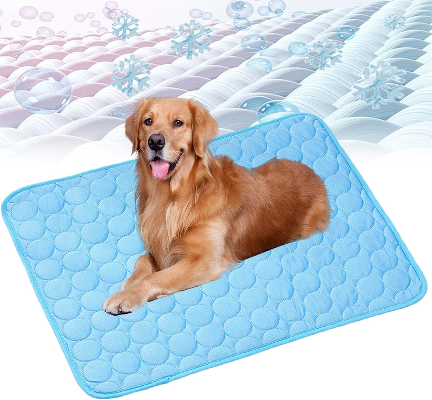 Washable Dog Cooling Mat Ice Silk Self-Cooling Pad for Pets, No ...