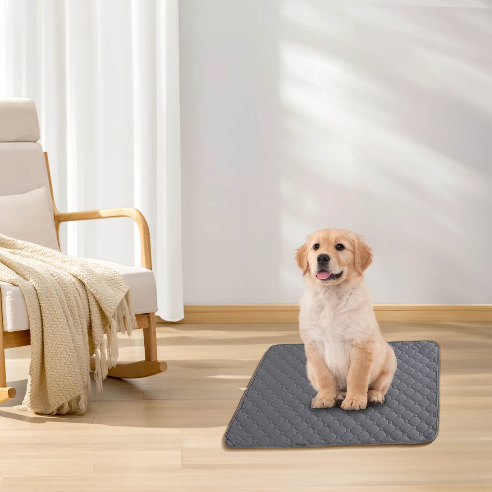 Washable Dog Pee Pads, Waterproof Non Slip Dog Bowl Mats with Great ...