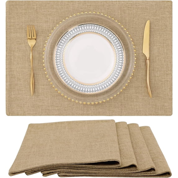 Washable Farmhouse Style Polyester Placemats, Versatile Indoor Outdoor ...