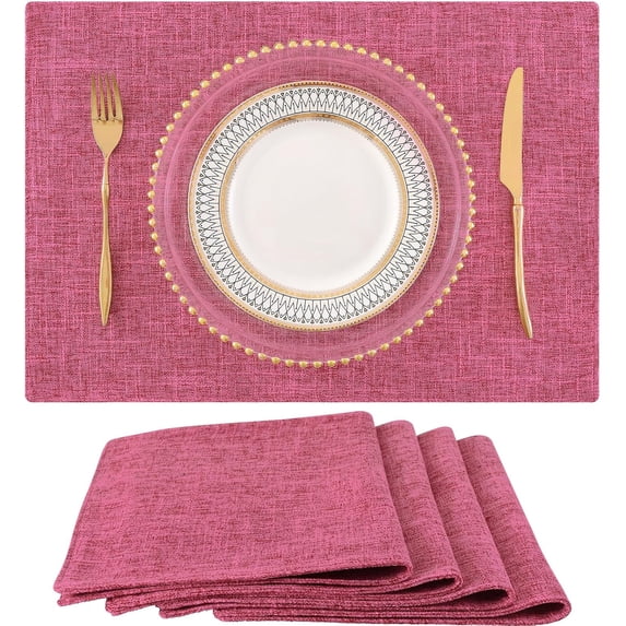 Washable Farmhouse Style Polyester Placemats, Versatile Indoor Outdoor ...