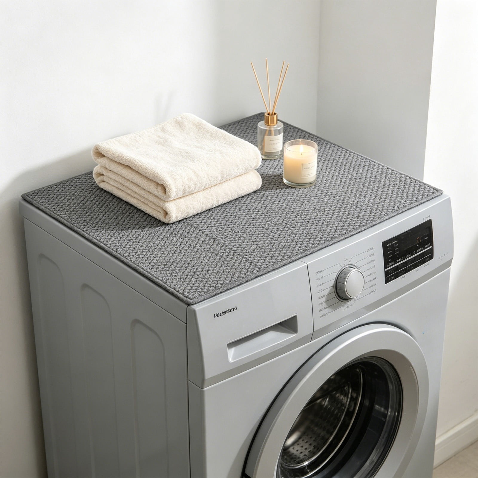 Washable Faux Sisal Laundry Mat Non-Skid Vibration Reducing Pad for ...