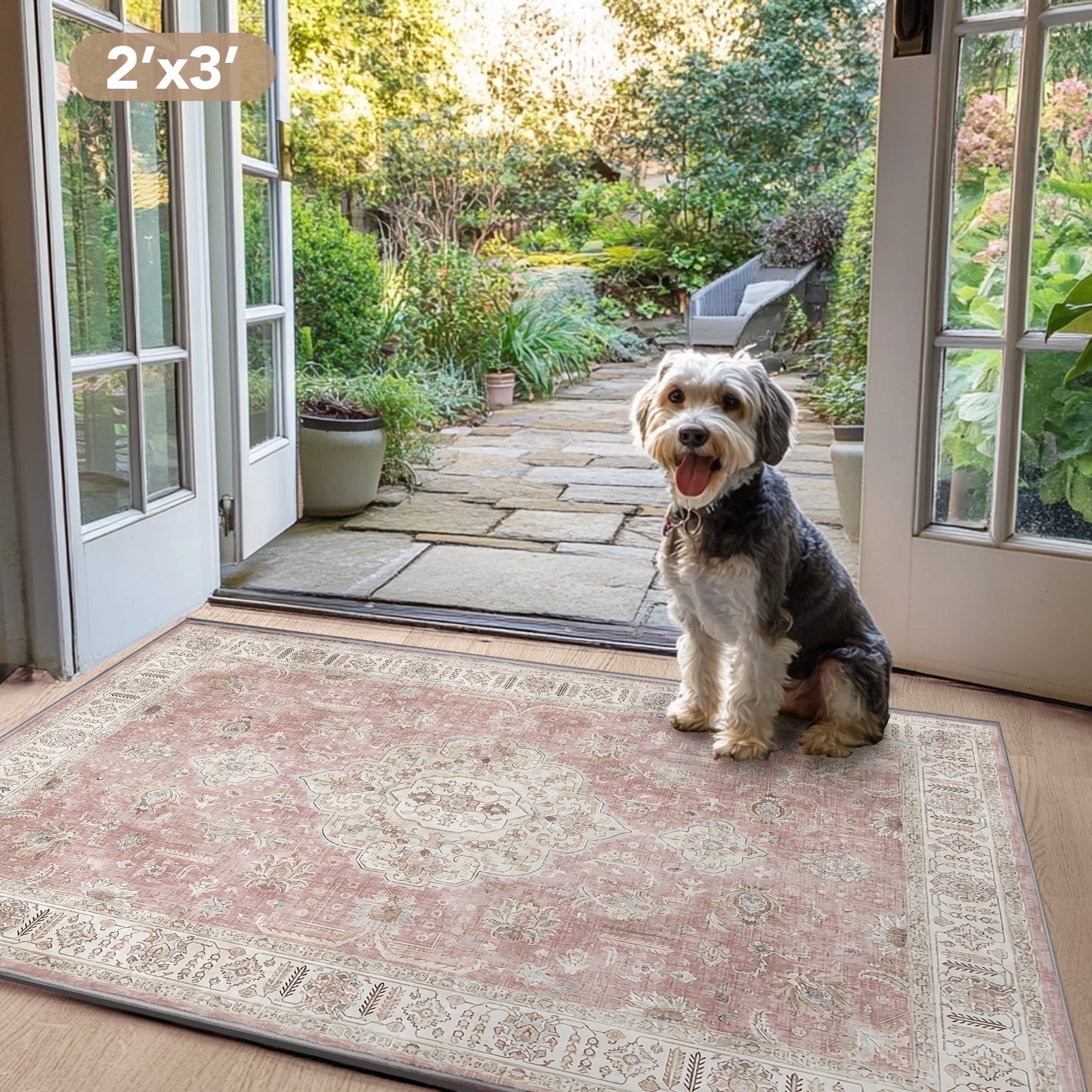 Washable Indoor Doormat 24" x 36" Front Door Mat Non-Slip Welcome Mat ...
