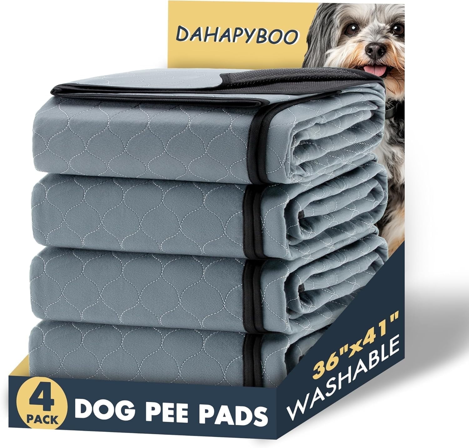 Washable Pee Pads for Dogs,4Pack Reusable Puppy Pads for Dogs,36x41 Non ...