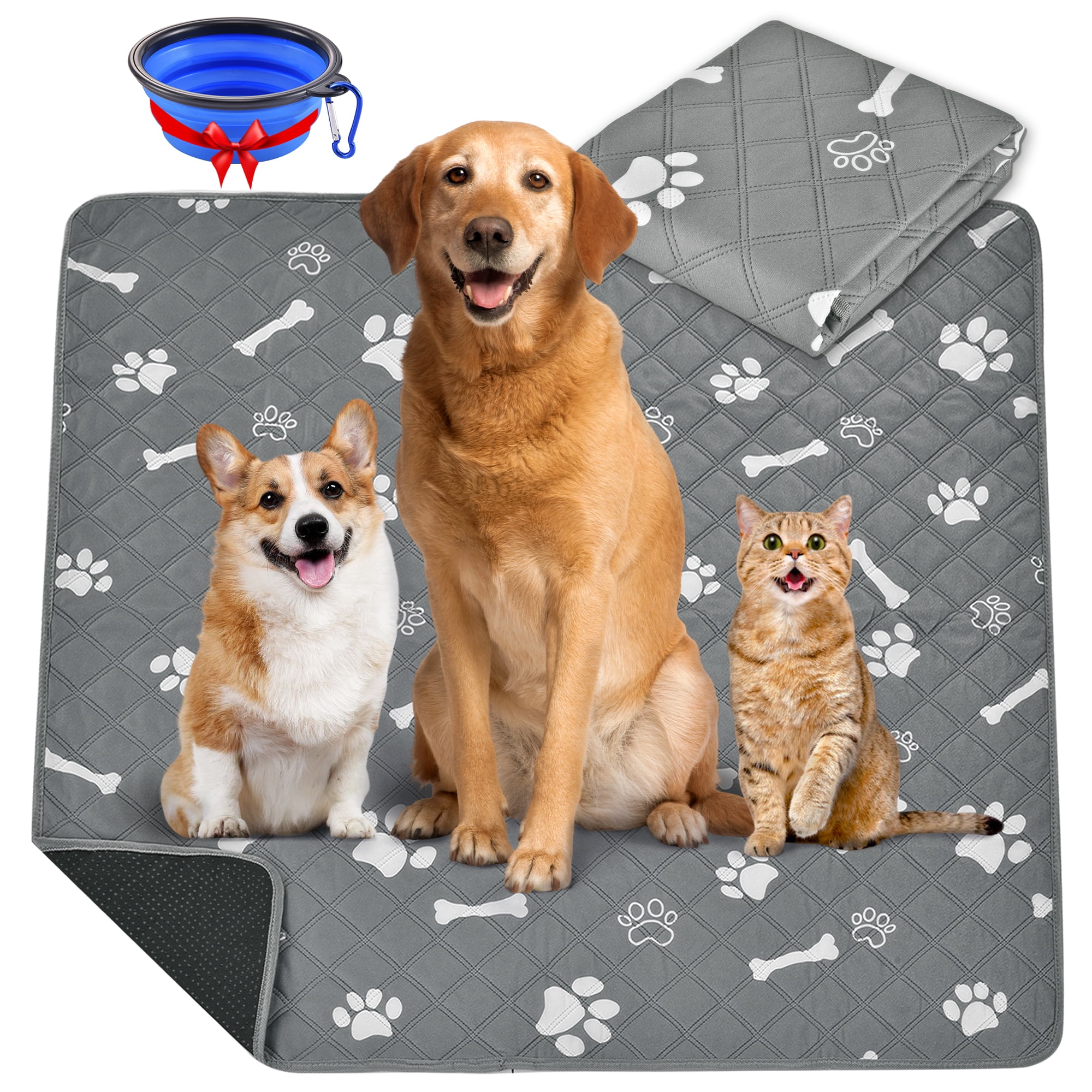 "Washable Urine Pads for Dogs, 72"" x 72"" XL, Non-Skid Training ...