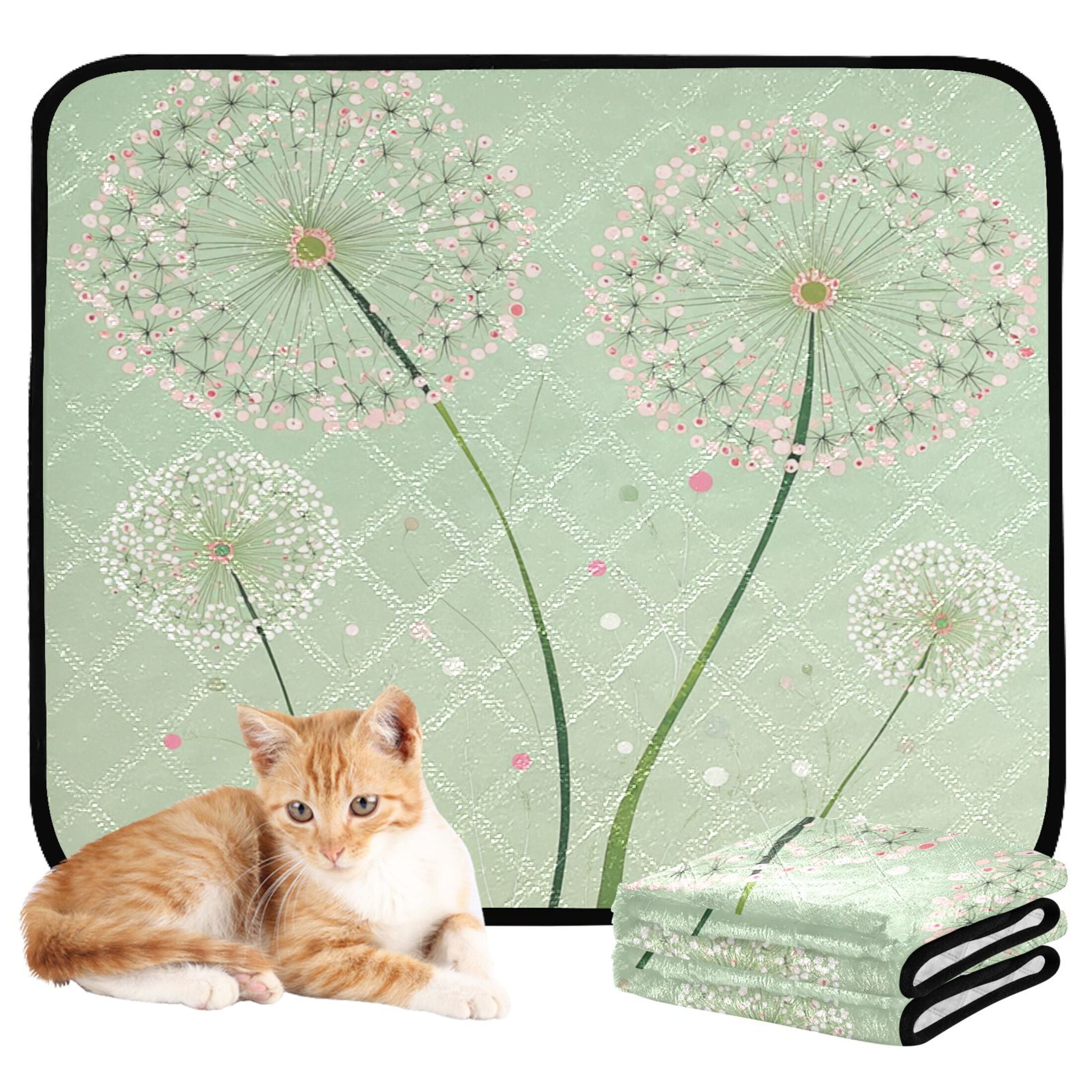 Washable Pet Pee Pads with Super Absorbent Reusable Training Pads for Dogs & Cats Four Large ...