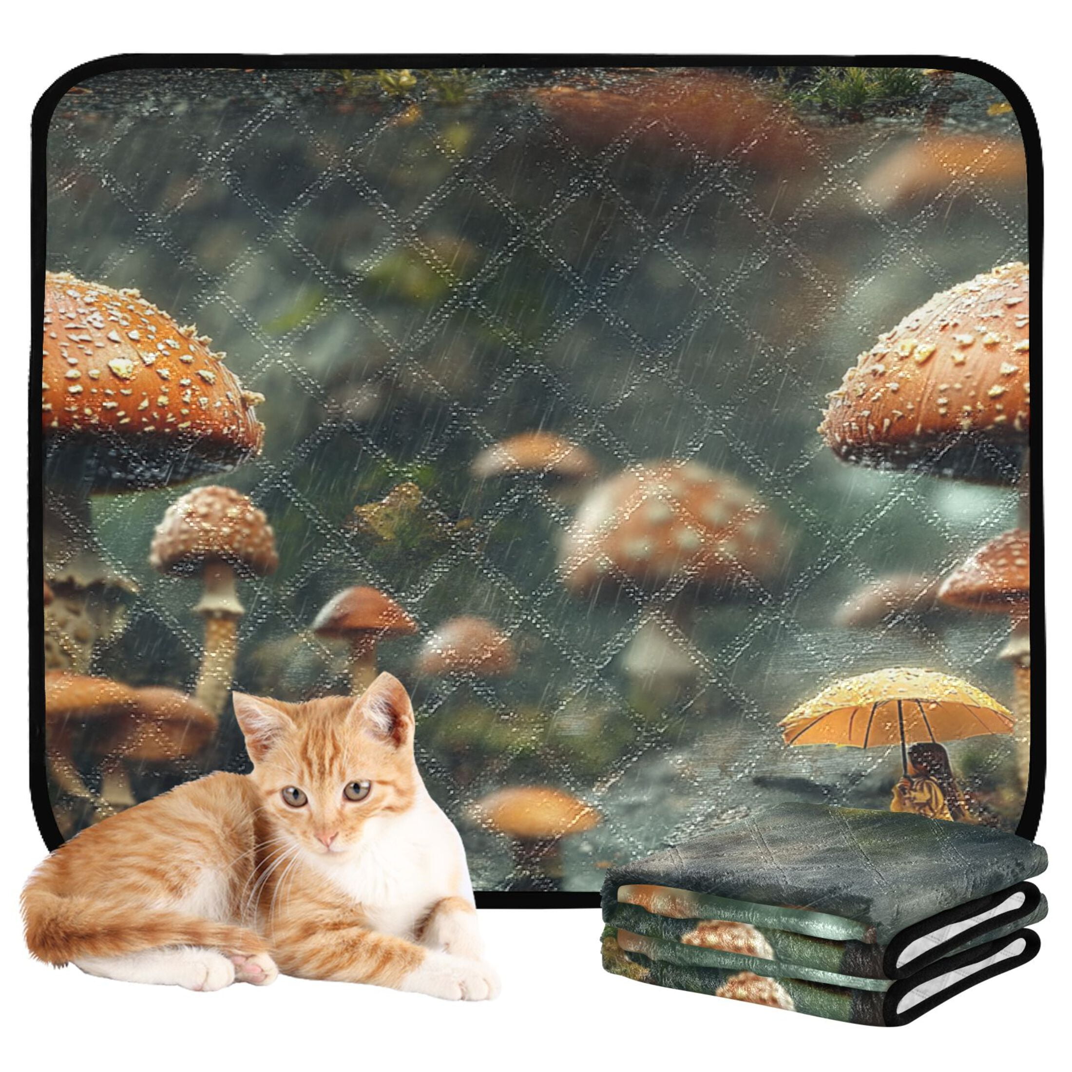 Washable Pet Pee Pads with Super Absorbent Reusable Training Pads for Dogs & Cats Magic Mushroom ...