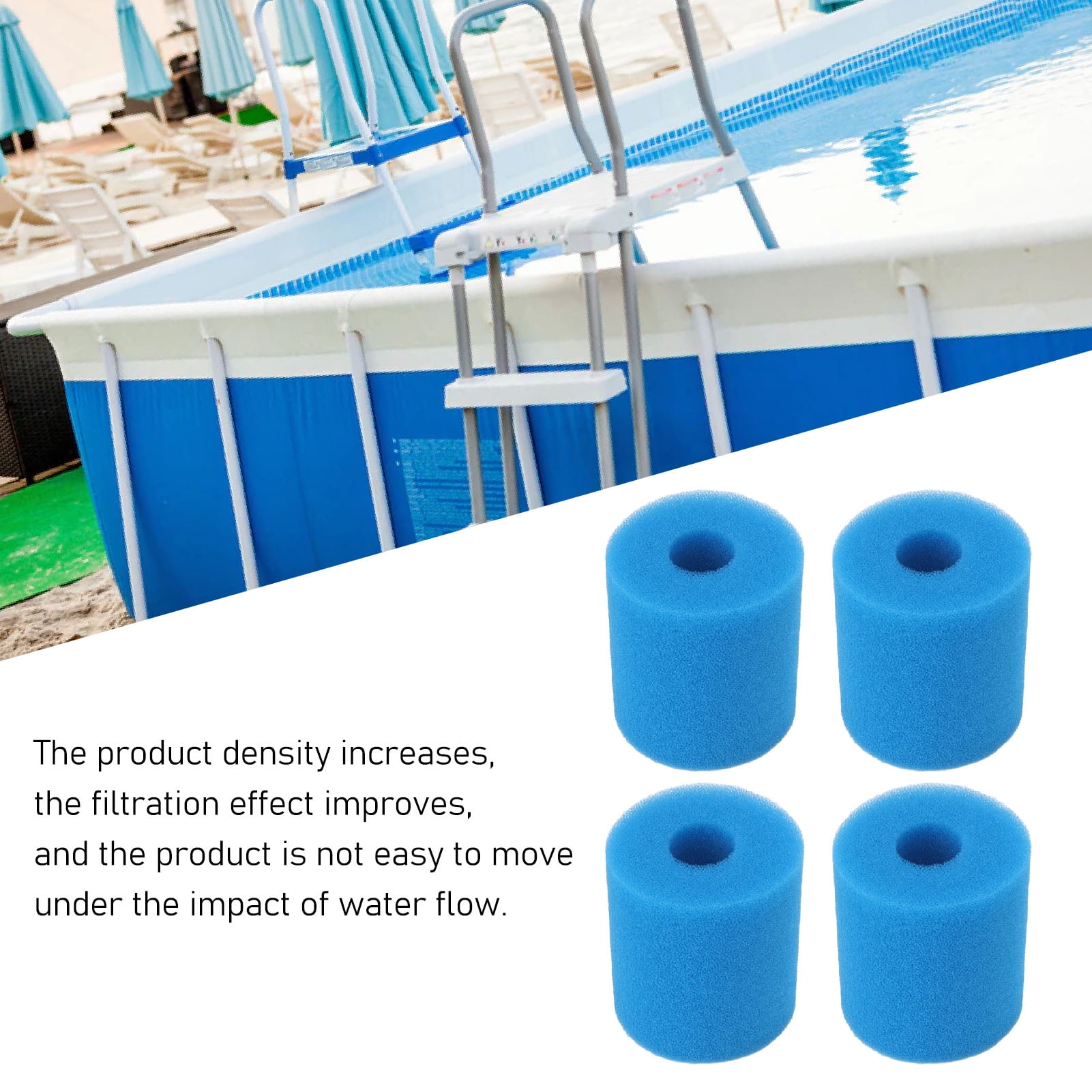 Washable Pool Filter Foam, Long,Lasting Replacement Sponges For Clean ...